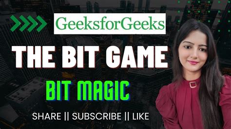 the bit game geeksforgeeks problem of the day youtube