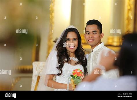 Manila Philippines May 222024 Beautiful Happy Young Filipino Couple