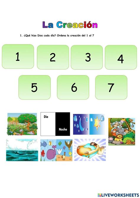 La creación online worksheet for primaria