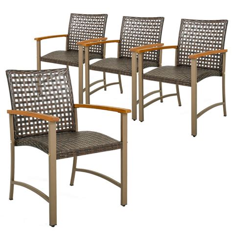 Komfotteu Gartenstuhl 4er Set Rattanstühle Mit Gebogenem Rücken And Sitz