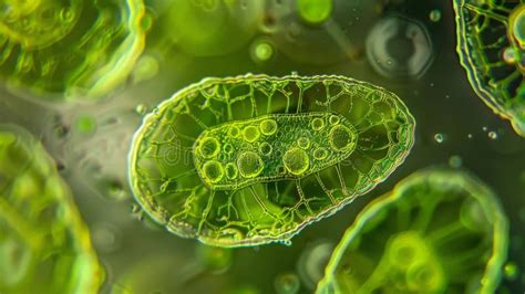 In This Image We See A Closeup Of A Chloroplast Within The Algae Cell