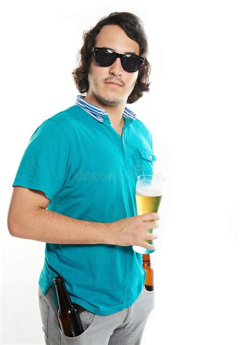 Man With Beer Glass Stock Image Image Of Person Party 73556805