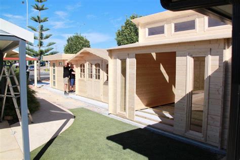 First Contact Llc Beautiful Ez Log Structures Display In Australia