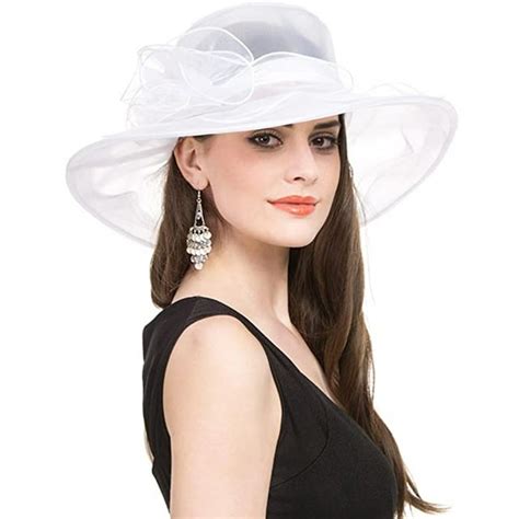 Organza Church Fascinator Kentucky Derby Hats For Women Flower Wedding