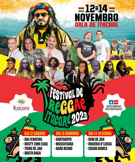 Prefeitura de Itacaré divulga toda a programação do Festival de Reggae