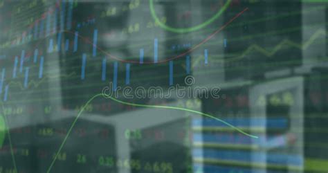 Image Of Graphs Loading Circles And Trading Board Over Unoccupied