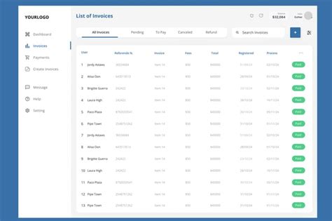 Invoice Dashboard Payment Billing Web Application Websites Ux And Ui
