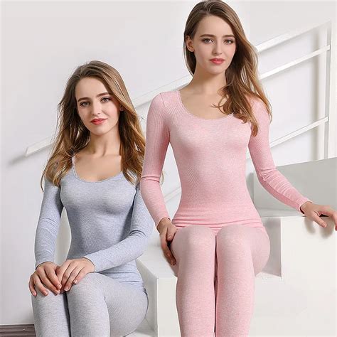 Fashion 2017 Women Thermal Underwears Sexy Slim Warm Winter Warm Long