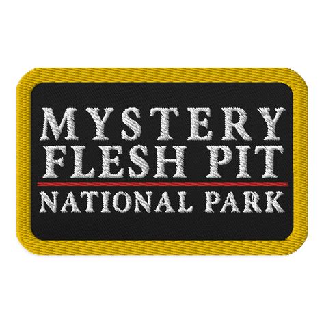 Wordmark Embroidered Patch Mystery Flesh Pit Souvenir Shop