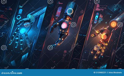 Futuristic Robotic Arm Operating In A High Tech Environment Showcasing Advanced Technology And