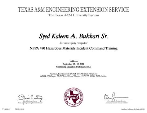 Syed Kaleem Ahmed Bukhari [certiosh Miirsm On Linkedin Teex Teex