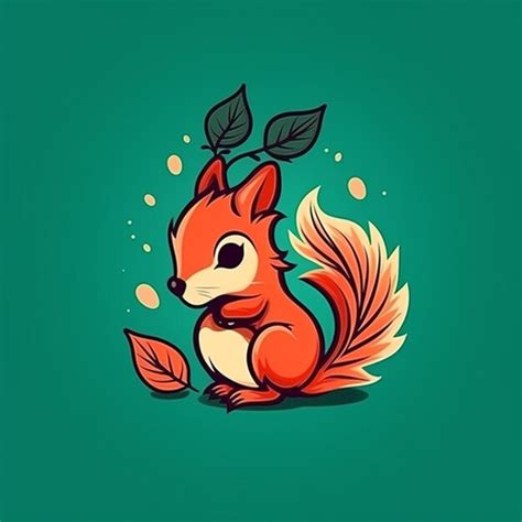 Premium Photo Cute Squirrel Design Logo15
