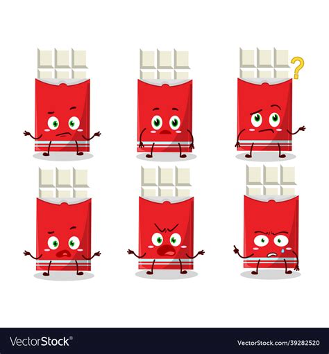 Cartoon Character Of White Chocolate Bar Vector Image