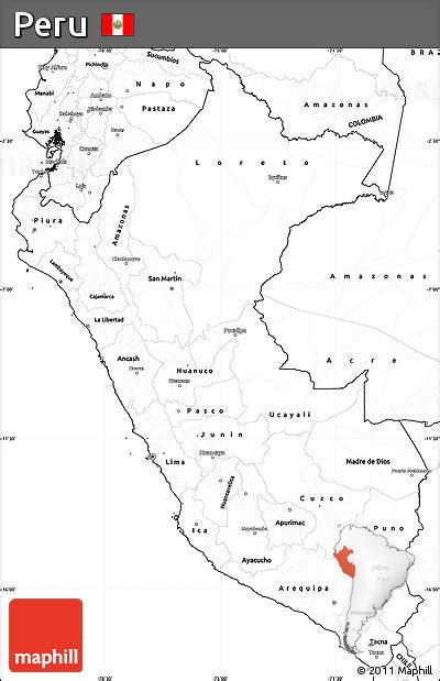 Free Blank Simple Map Of Peru