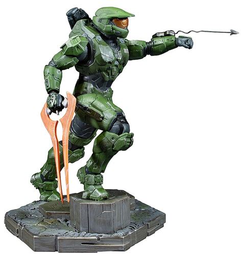 Halo Infinite Master Chief With Grappleshot Statue Bigshot Toyworks