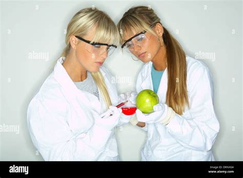 Female In Lab Stock Photo Alamy