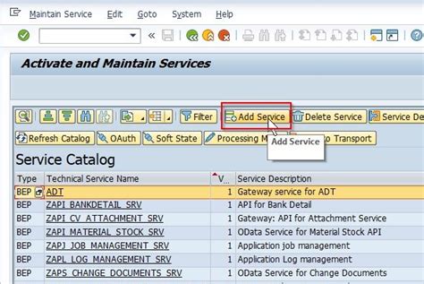 Activate And Maintain OData Services