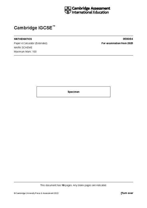 Cambridge Igcse 2020 Paper 2 Mark Scheme Analysis And Guidelines Studocu