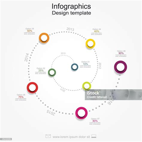인포그래픽 보고서 템플릿 쁠라스 귀하의 텍스트 벡터 나선형에 대한 스톡 벡터 아트 및 기타 이미지 나선형 인포그래픽 8 Istock