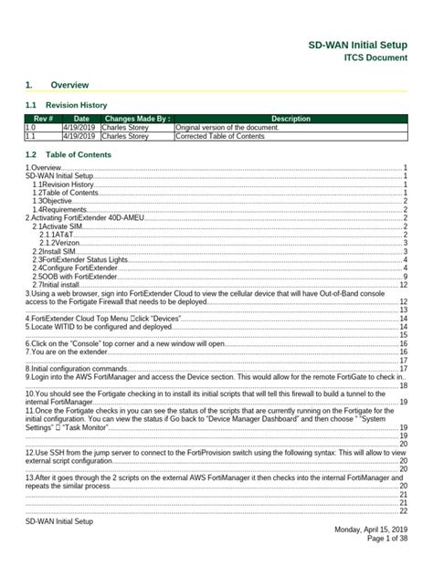 Sd Wan Initial Install V3 Pdf Secure Shell Software