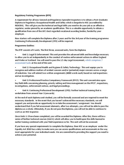 Regulatory Training Programme Information Pdf Professional