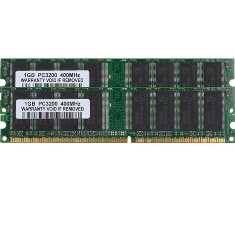 2gb 2x 1gb Ddr1 400mhz Pc1 3200 184pin 2 5v Non Ecc Desktop Dimm Ram
