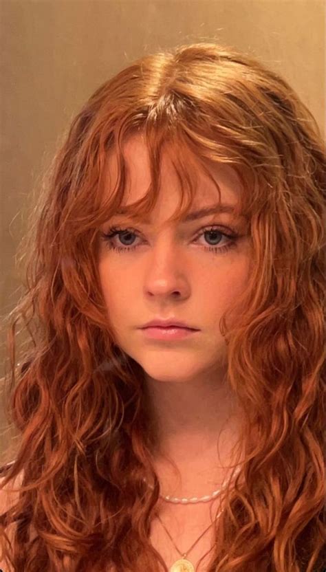 Ginger Aesthetic Cheveux Bouclés Femme Mode Rousse Cheveux Roux Naturel