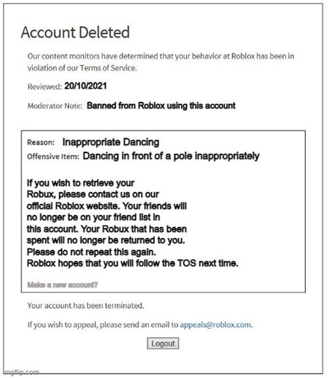 Banned From Roblox Meme Generator