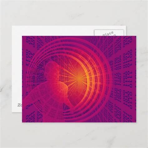 Technology Themed Binary Code Postcard Zazzle