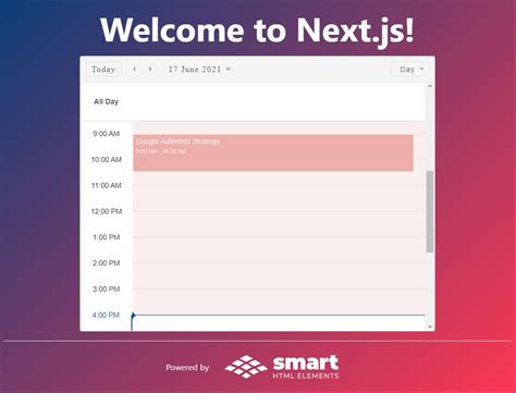 Nextjs Scheduler Component