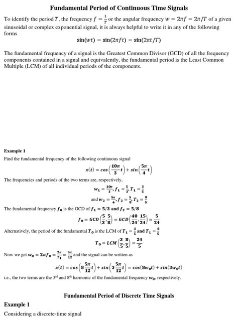 fundamental period of discrete time signals example pdf