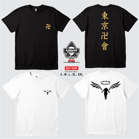 Jual Kaos Baju Anime TOKYO REVENGERS MANJI GANG TEAM VALHALLA