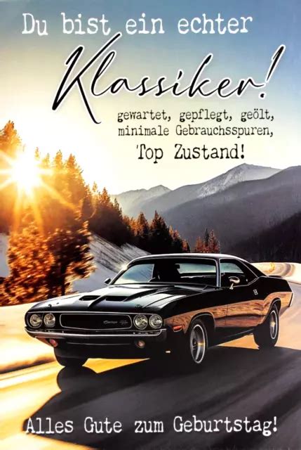 AUTO GEBURTSTAGSKARTE MANN Karte Geburtstag Glückwunschkarte lustige