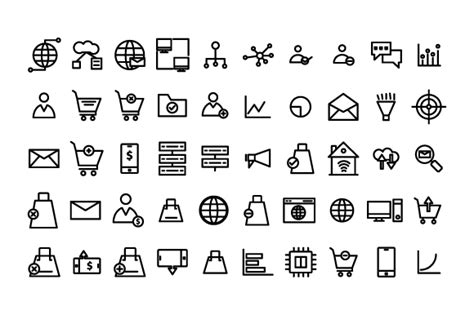 Data Analysis Set Outline Icon Graphic By Rudezstudio Creative Fabrica