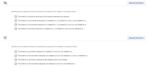 solved 0 1 1 consider the following zero one matrix
