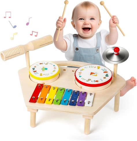 Hilifexll Juego de batería para niños pequeños de 1 a 3 años juguetes