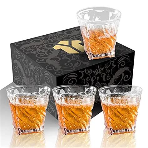 Opayly Crystal Whiskey Glasses Set Of 4 Rocks Glasses 10 Oz Old