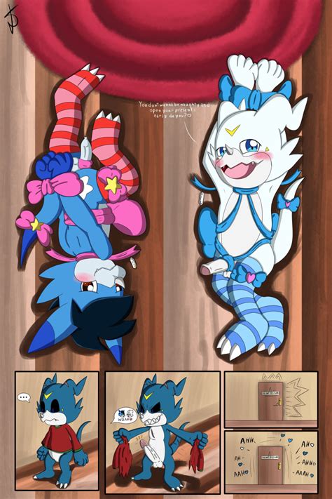 Rule 34 2 3 Absurd Res Alex The Demon Veemon Balls Bandai Namco Blue