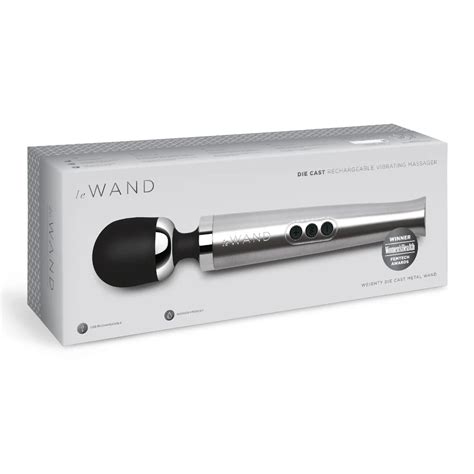 Le Wand Die Cast Rechargeable Wand Massager Silver Simply Pleasure
