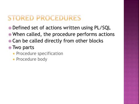 Ppt Oracle Stored Procedures And Functions Powerpoint Presentation