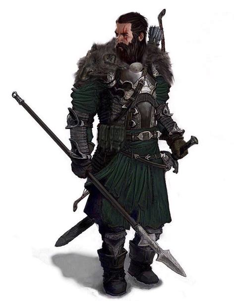 M Ranger Med Armor Spear Sword Longbow Midlvl Guerrier Portraits De