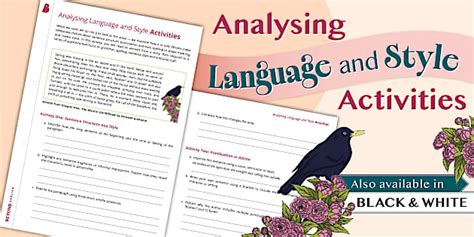 Language And Style Analysis Activities