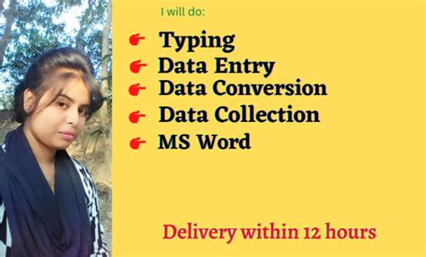 Data Entry Typing File Conversion Image To Word Convert By