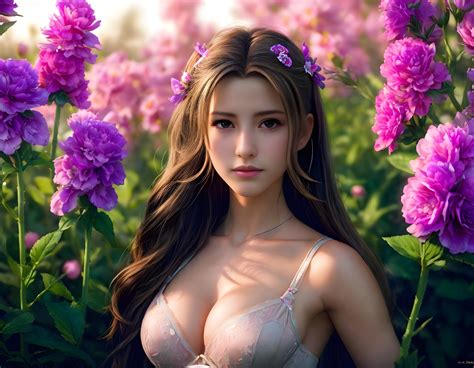 Aerith Gainsborough From Final Fantasy Vii Deep Dream Generator