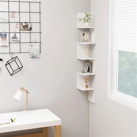 Buy Vidaxl Wall Corner Shelf High Gloss White 20x20x1275 Cm Engineered
