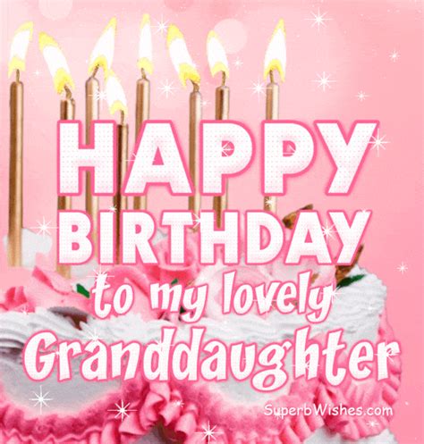 Pretty Birthday Cake With Pink Decor  Happy Birthday Granddaughter Superbwishes