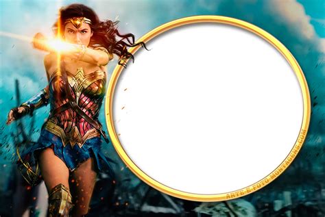 Moldura Digital Grátis Personagens M P Mulhermaravilha Arte E