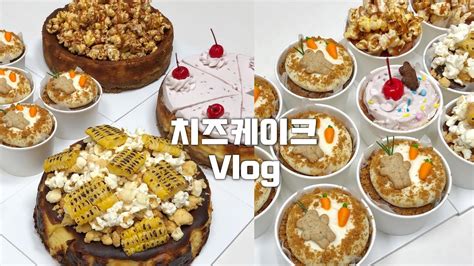 🧀인생 치즈케이크 만들었다 4가지 맛 치즈 케이크 레시피 옥수수 당근 캐러멜 바닐라 라즈베리 치즈케이크 Youtube