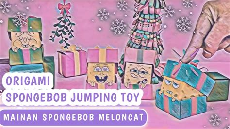 Spongebob Christmas Origami Origami Craft Jumping In Spongebob Box