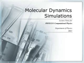 Ppt Modeling Molecular Dynamics From Simulations Powerpoint